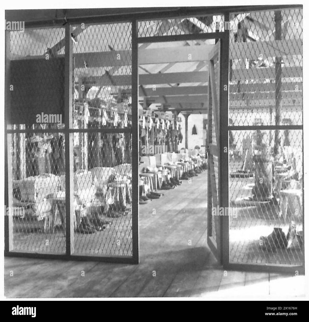 The military detention barracks at Carrickfergus feature fencing and ...