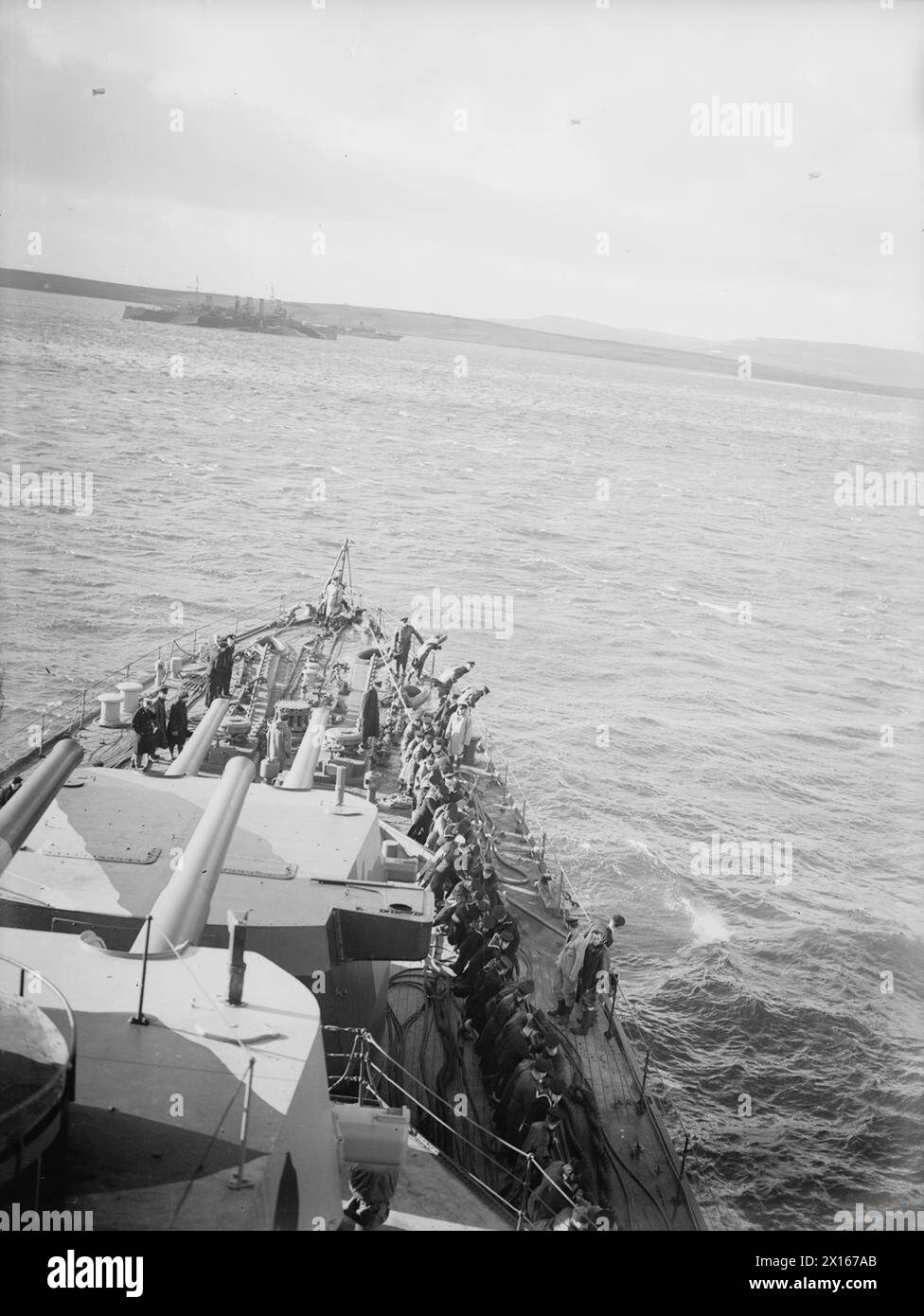 HMS LONDON DURING A GALE. 20 OCTOBER 1941, ON BOARD THE CRUISER AT ...