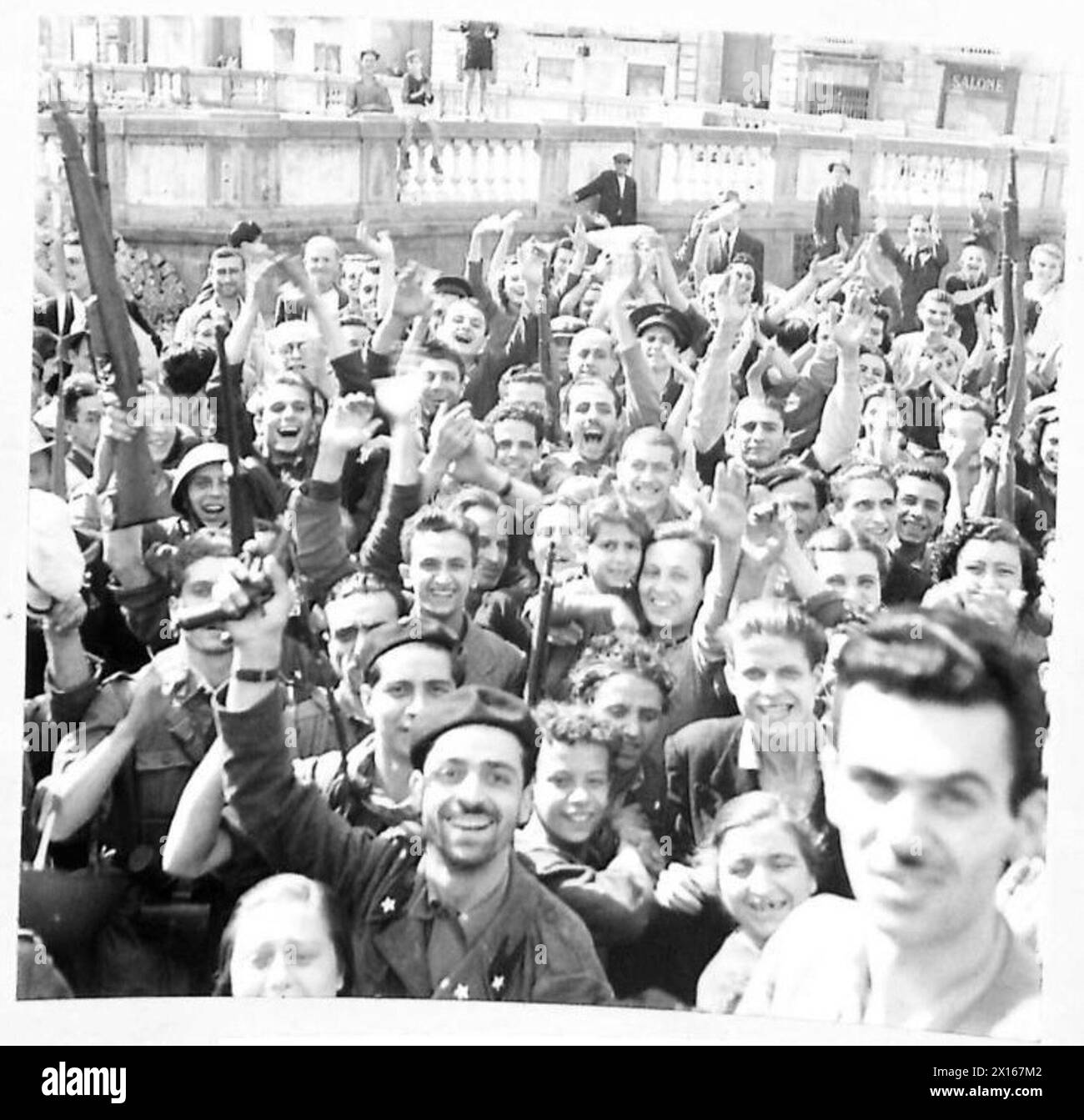 The Fifth Army enters Naples, welcomed by cheering crowds; several ...