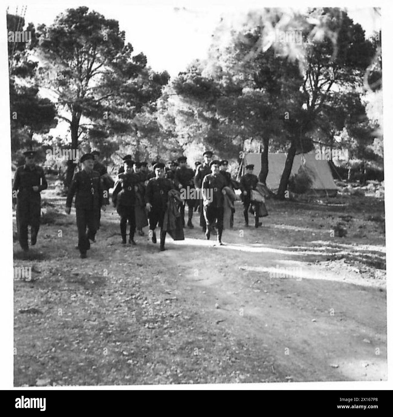 Officers of the Turkish Military Mission arrive at the headquarters of ...