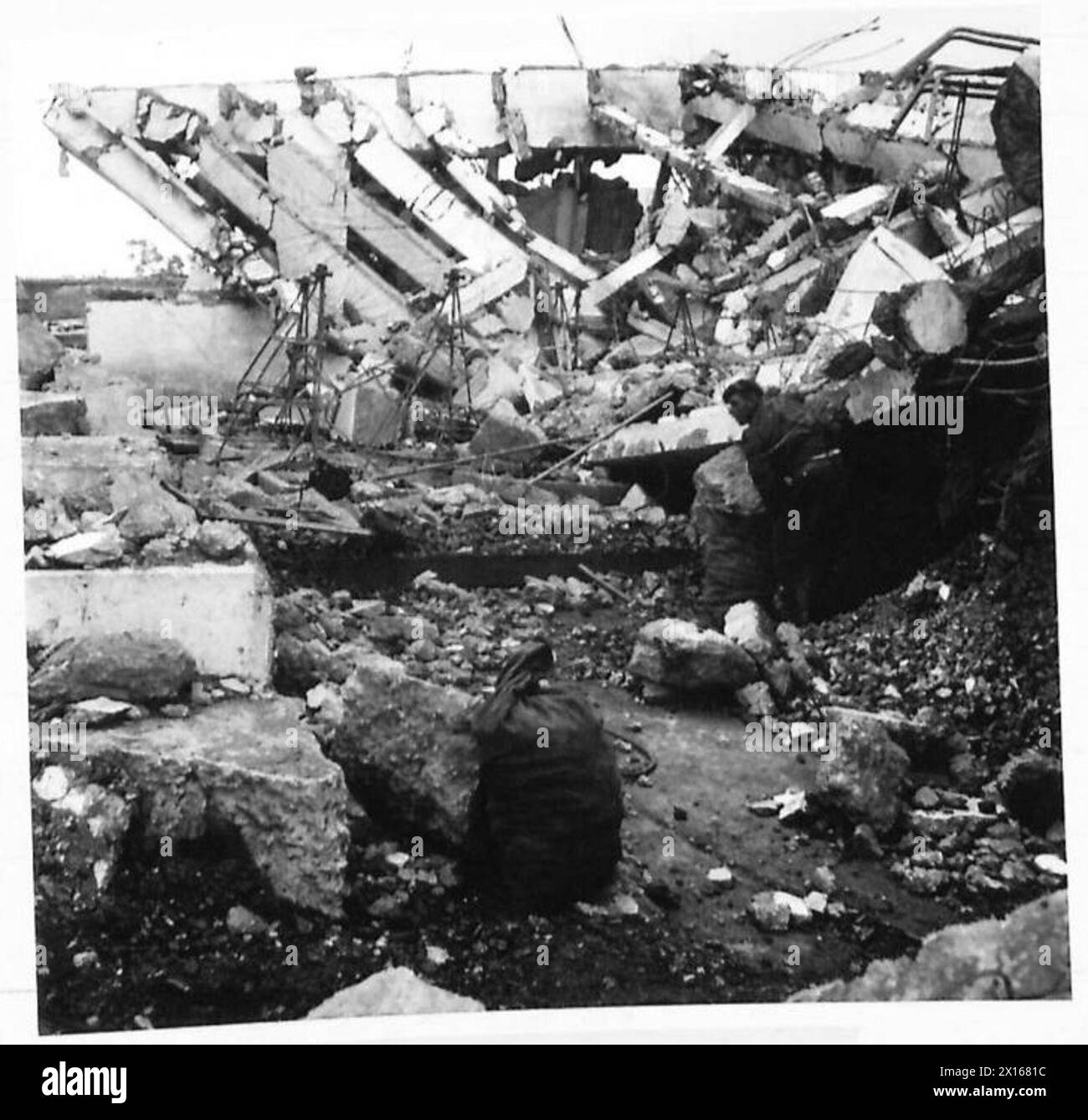 DIEPPE. - Scenes of destruction at Dieppe Harbour British Army, 21st ...