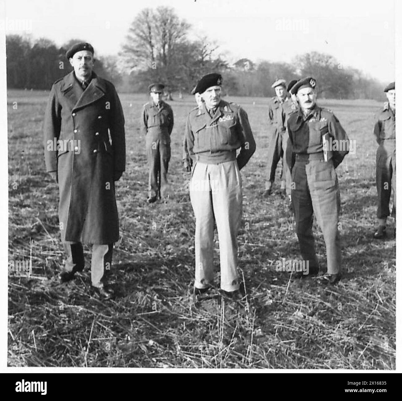 General Montgomery visits the 21st Army Group with Brigadier Cooke ...