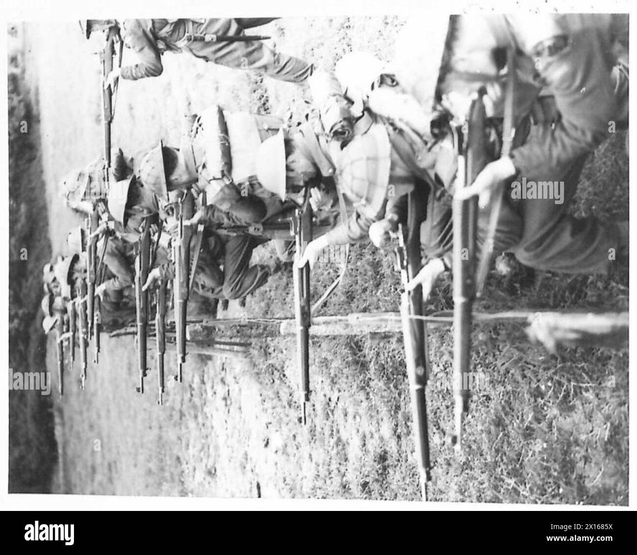 NORWEGIAN TROOPS IN TRAINING - Infantrymen in action with rifles during ...