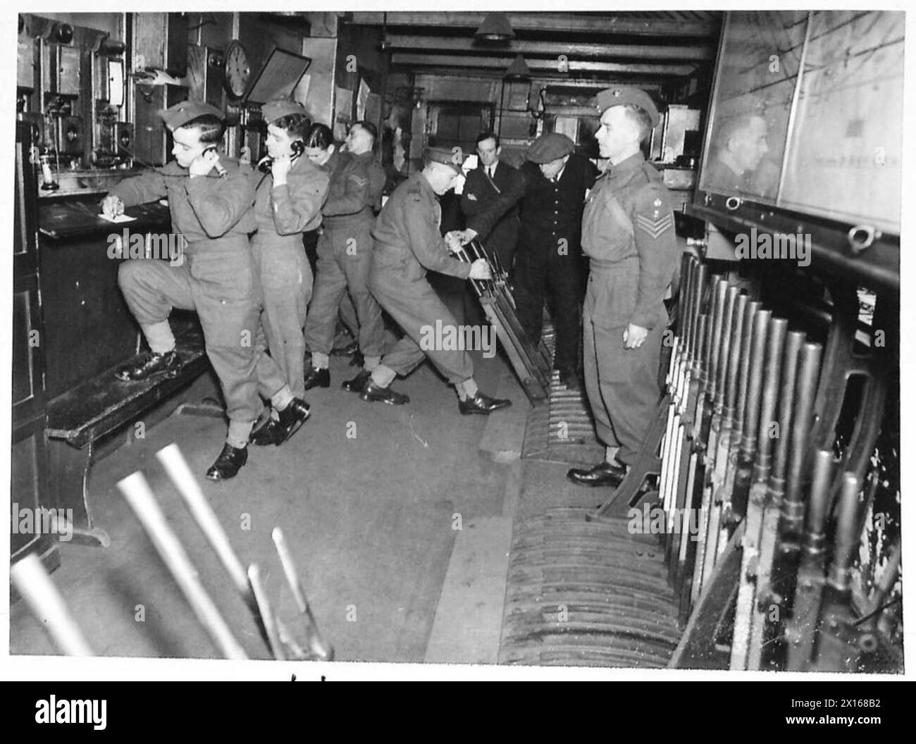 Royal Engineers personnel receive instruction on railway signalling and ...