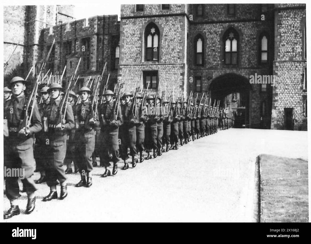 Castle Guard recruits from the Grenadier Guards leave Windsor Castle’s ...