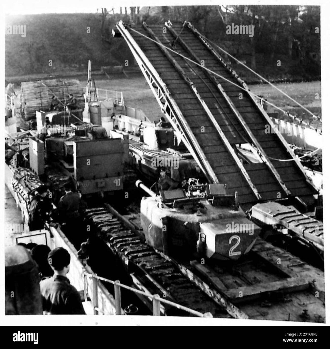 A special device, Load 5, is used to enable British Army tanks to climb ...