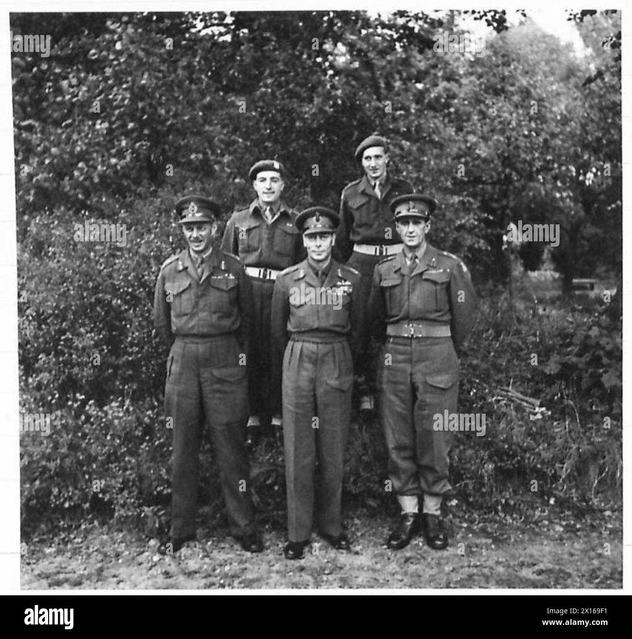 HIS MAJESTY THE KING VISITS HIS TROOPS. - H.M. the King photographed ...
