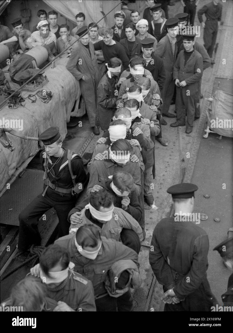 A FEW OF MANY GERMAN U-BOAT SURVIVORS BROUGHT IN. 11 OCTOBER 1943 ...
