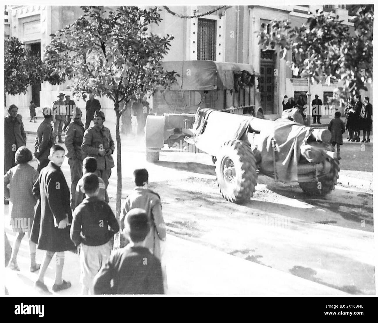 PHOTOGRAPHS TAKEN OF BRITISH TROOPS IN GREECE - Columns of British ...