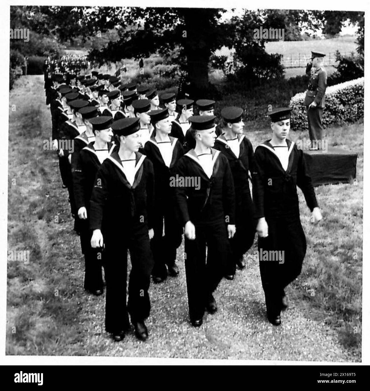 Royal navy march parade Black and White Stock Photos & Images - Alamy