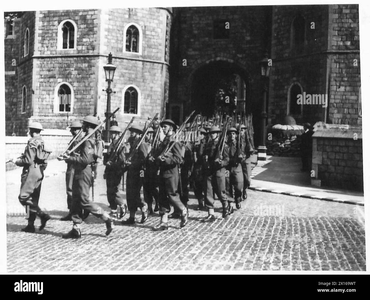 THE CASTLE AT WINDSOR - The Castle Guard which is formed in war-time by ...