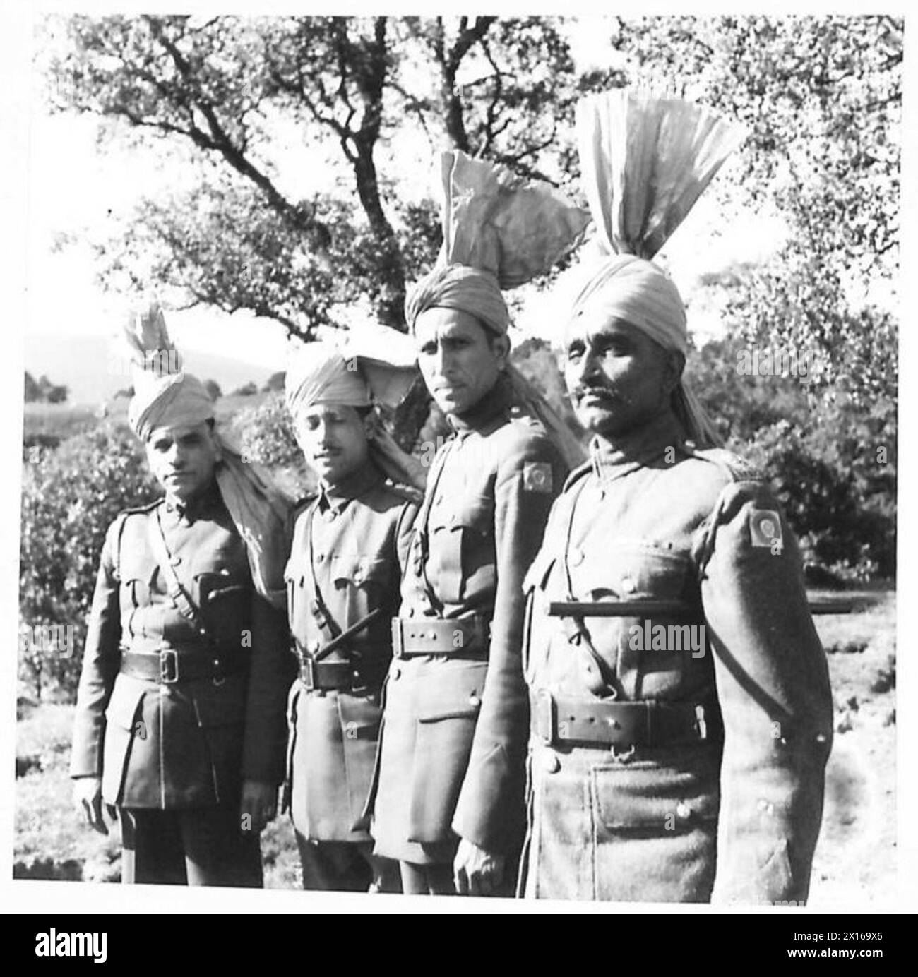 ROYAL INDIAN ARMY SERVICE CORPS - Indian officers photographed during ...