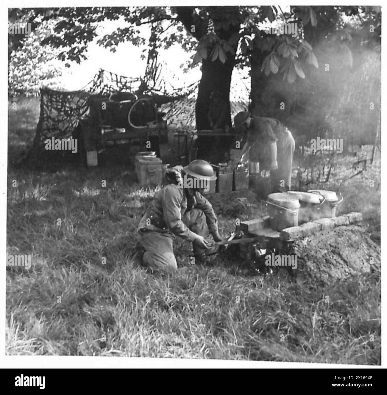 WITH THE RASC AT CRYSTAL PALACE - General view of a field kitchen ...