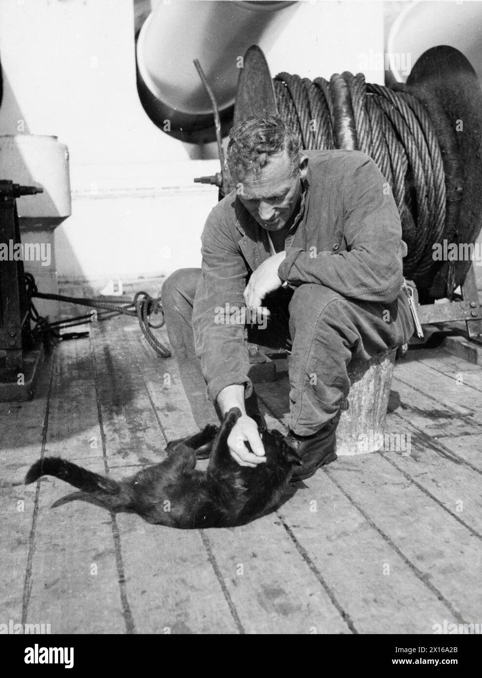 THE BATTLESHIP HMS HOWE IN NEW ZEALAND WATERS. JANUARY 1945, ON BOARD ...
