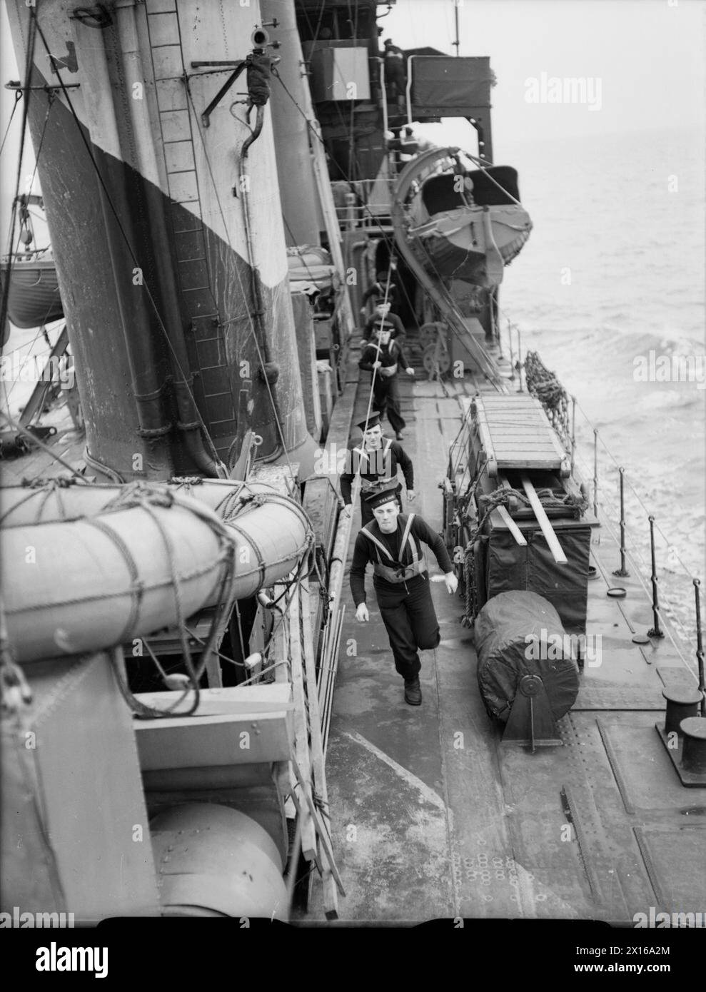 During World War II, crew members on HMS Vanity of the Royal Navy ...