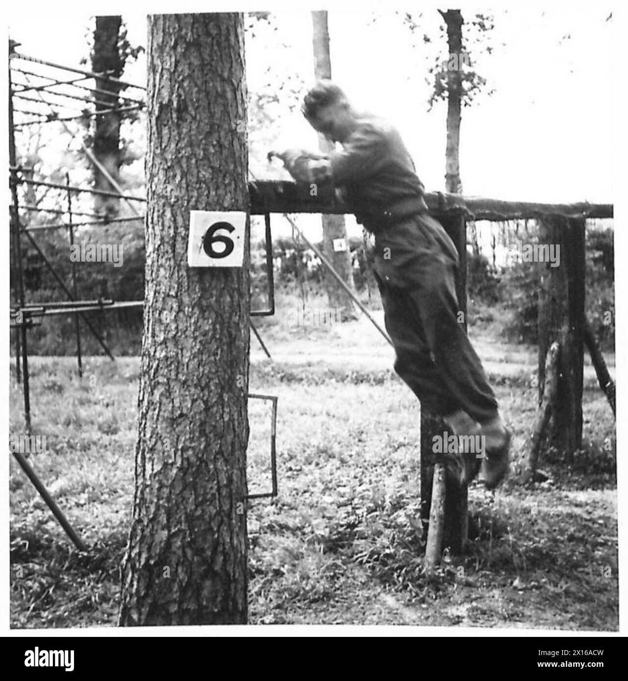 WAR OFFICE SELECTION BOARD - Finish of obstacle No. 6 British Army ...