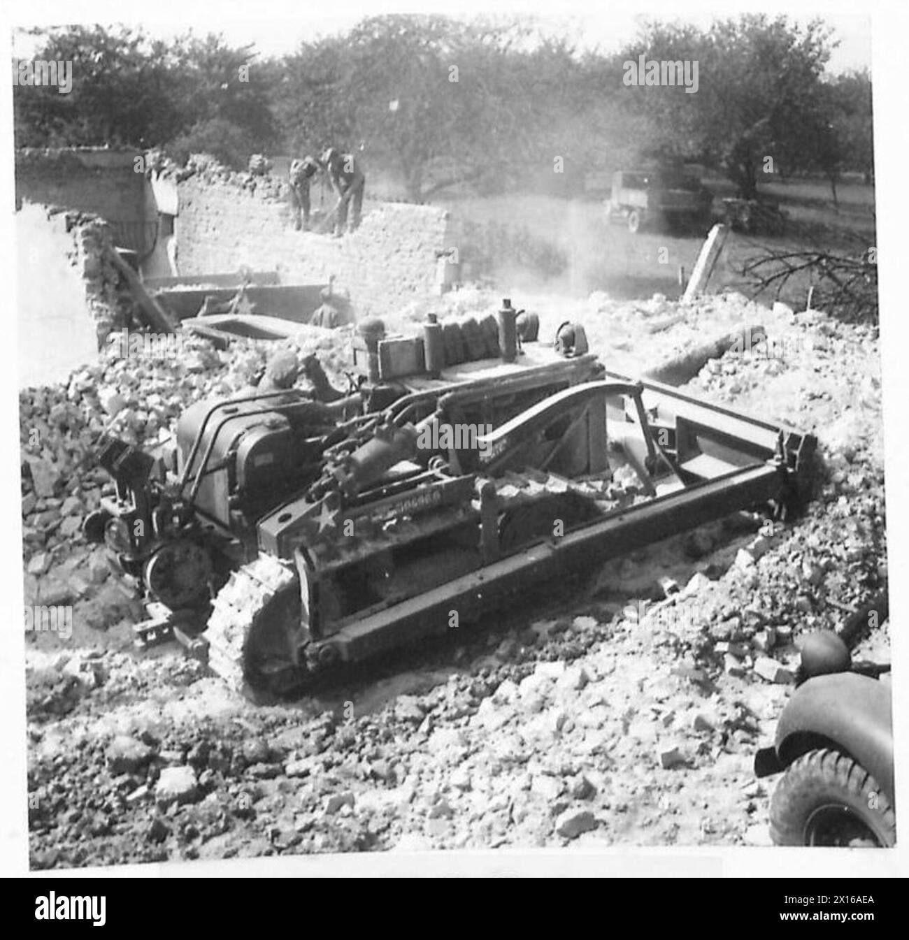 ROAD CLEARING IN NORMANDY - Engines of 73 Royal Engineers, 1 Assault ...