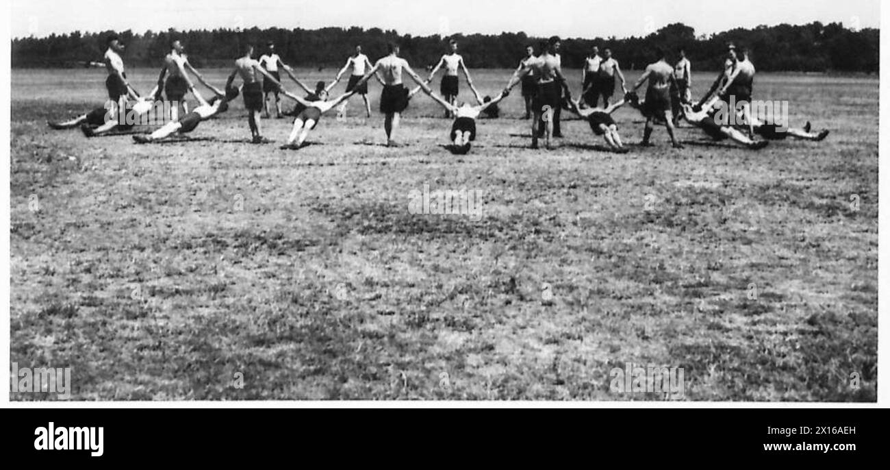 COLDSTREAM GUARDS IN TRAINING - Physical exercise British Army Stock ...