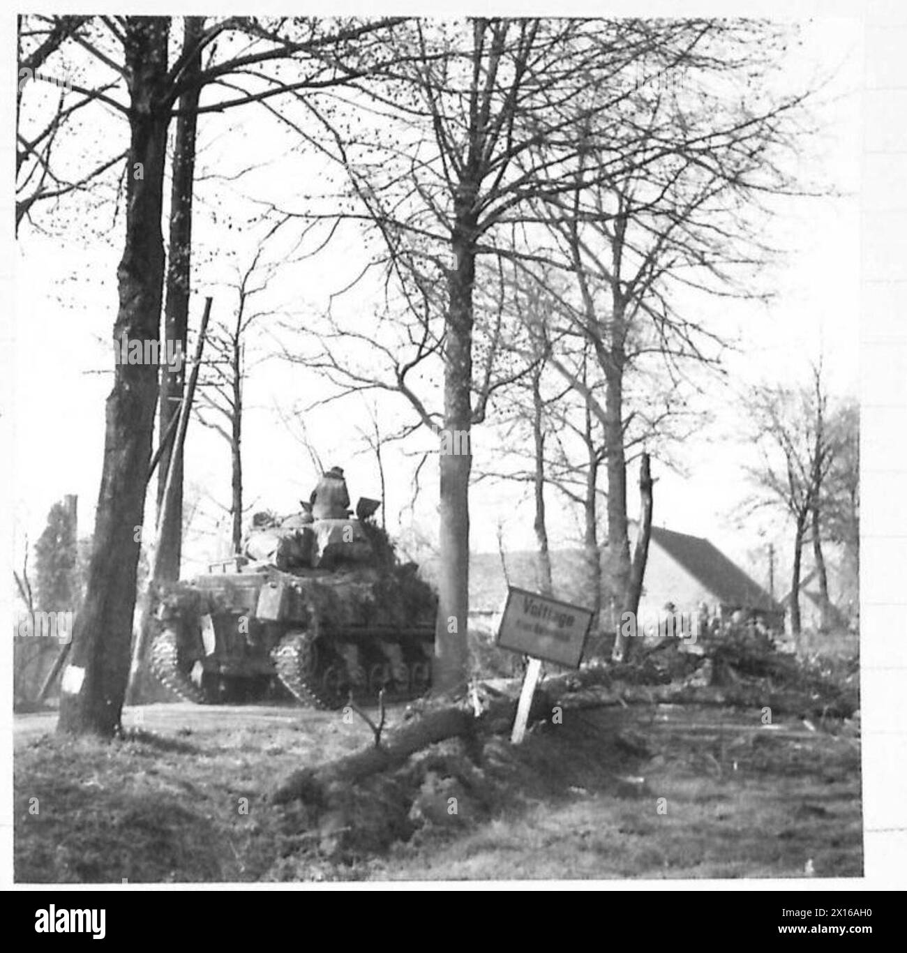 ROYAL SCOTS FUSILIERS PUSH THROUGH VOLTLAGE - Sherman tanks passing the ...