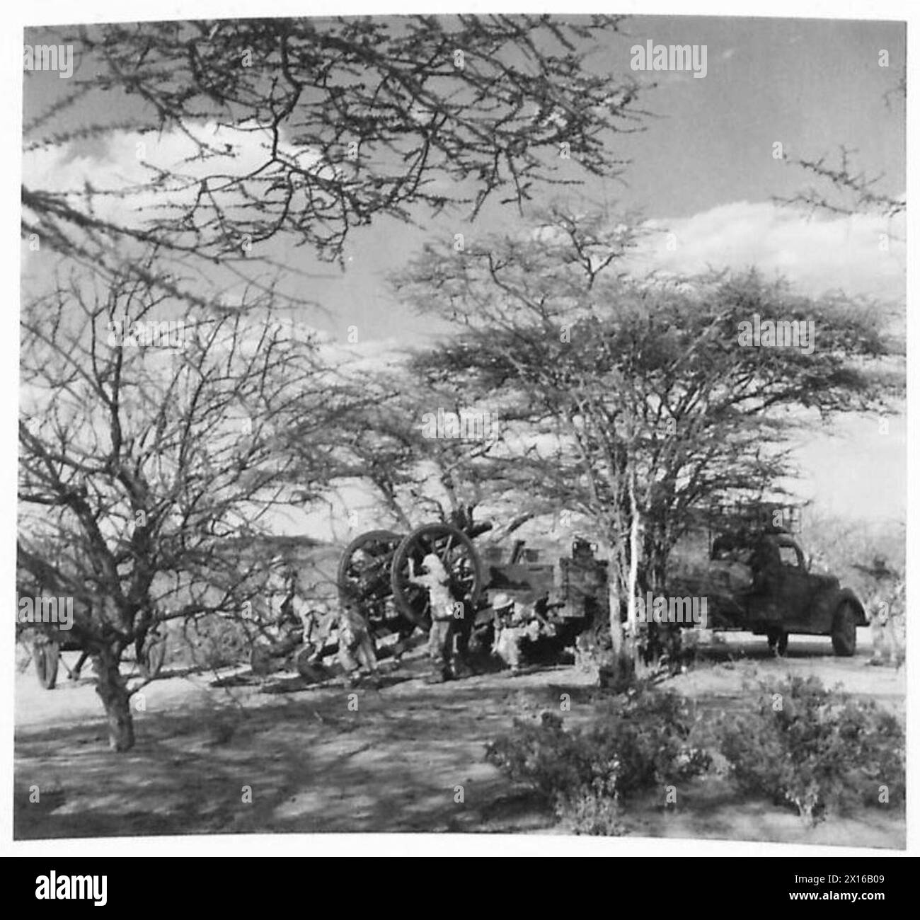 ON THE KENYA FRONT - A South African Field Battery getting into ...