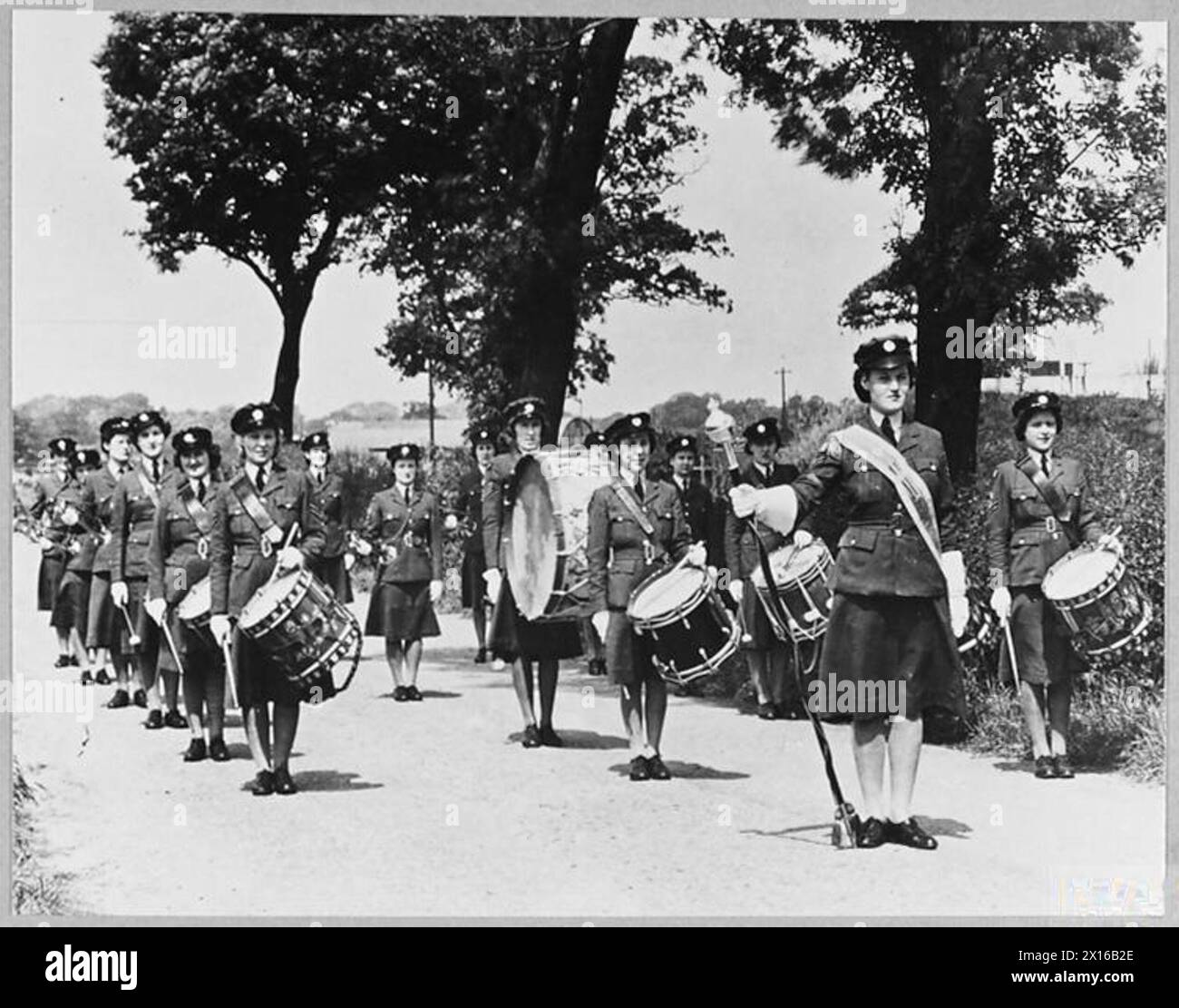 At a Midlands RAF station in 1942, W.A.A.F. members formed a band, with ...