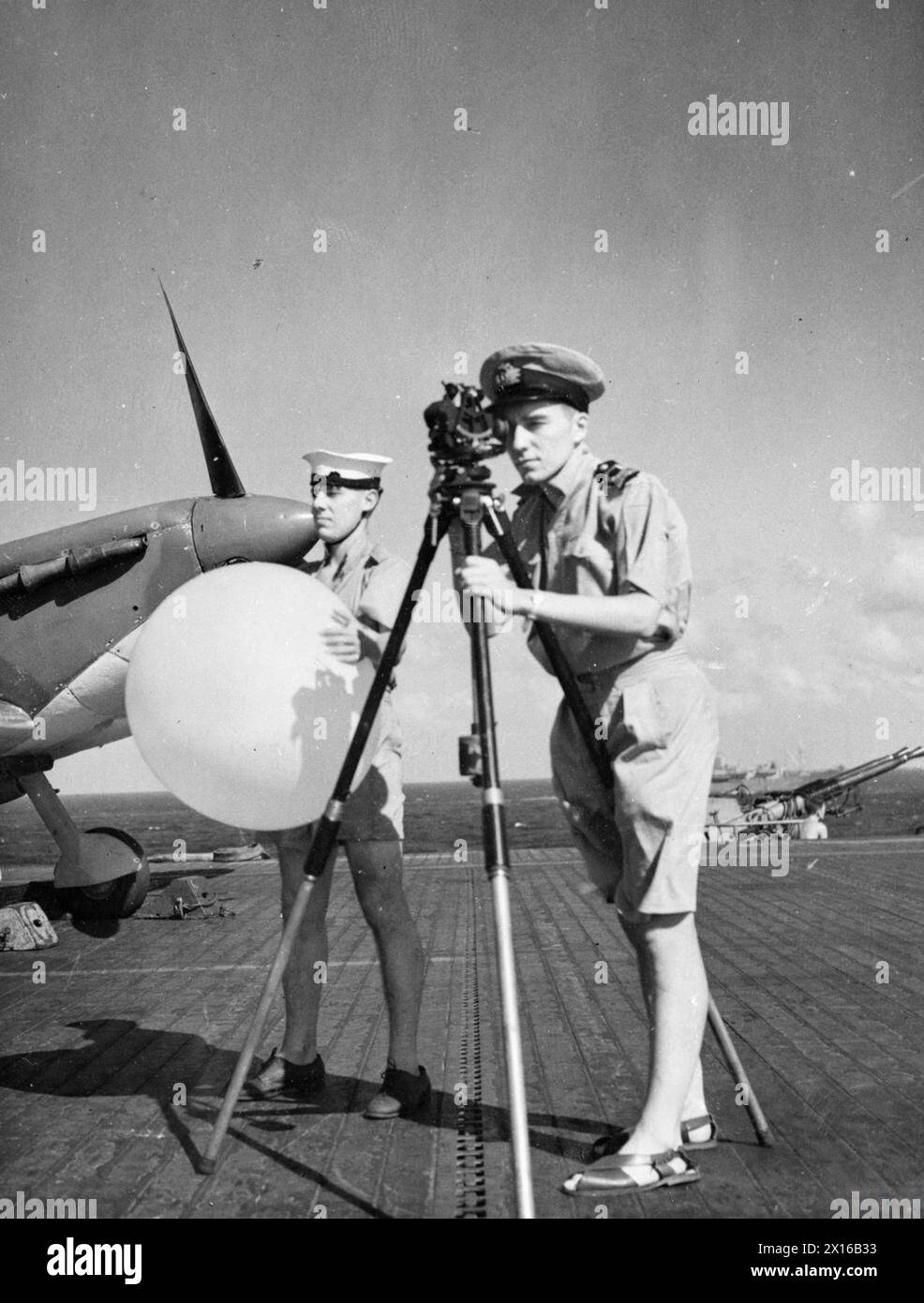 THE ROYAL NAVY DURING THE SECOND WORLD WAR - Standing next to a Supermarine Seafire of 834 ...