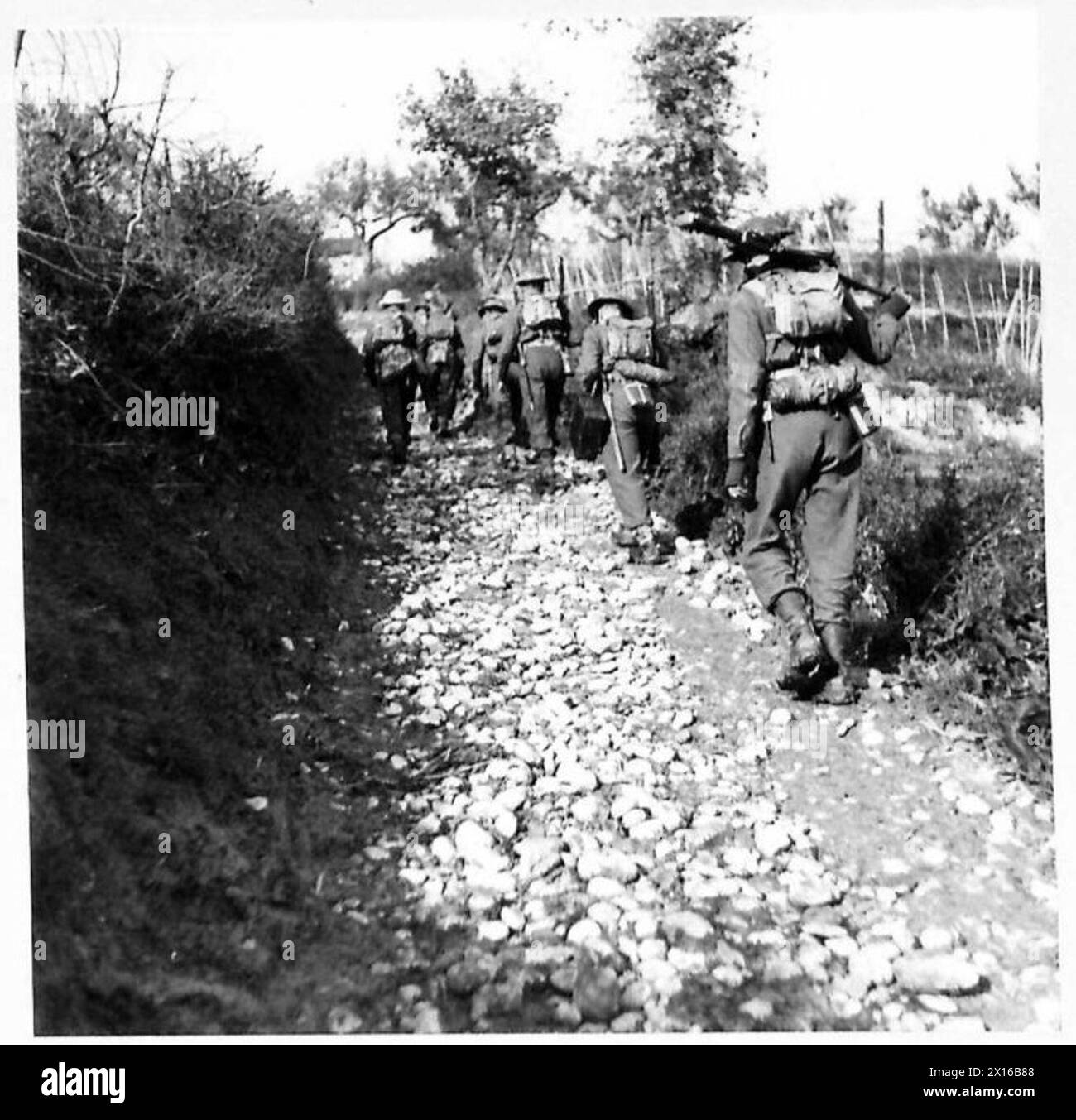 THE LIFE OF AN INFANTRYMAN - The section nears Platoon HQ., and a well ...