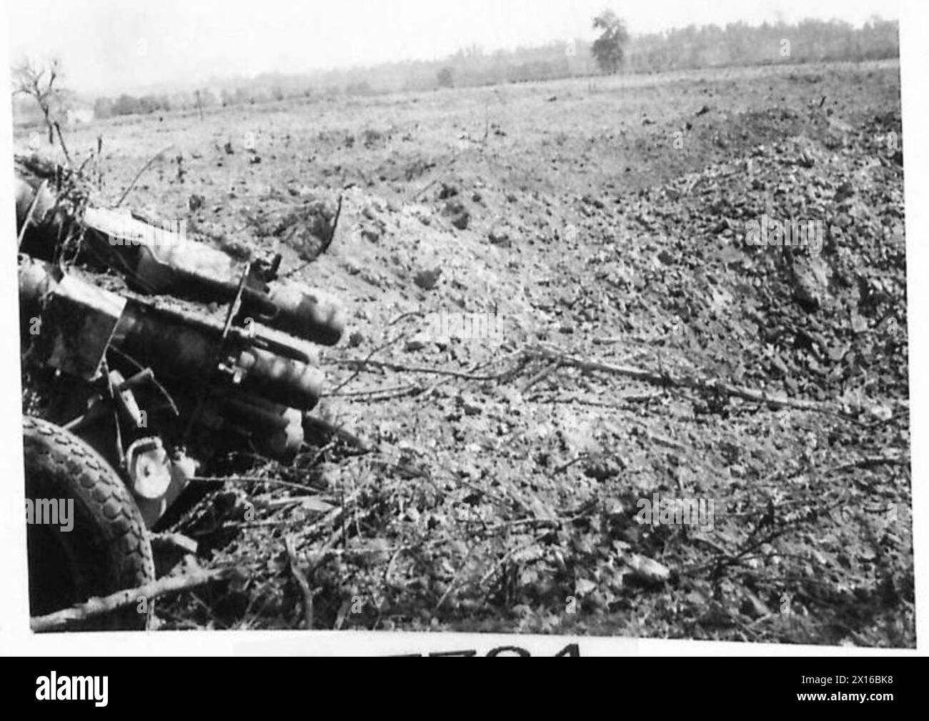 DRIVING ON TO TROARN - German shells seen bursting in the woods between ...