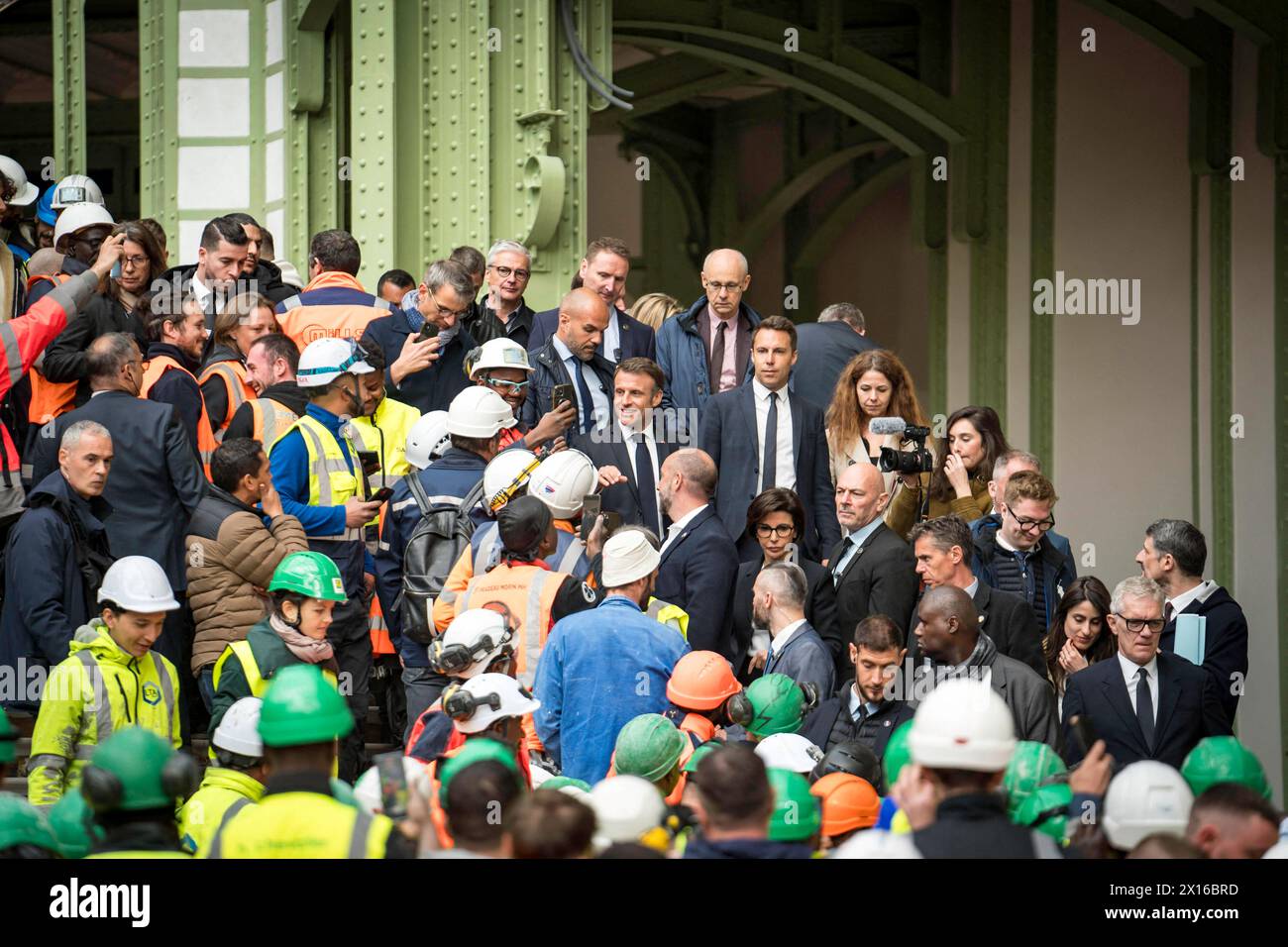 Paris, France. 15th Apr, 2024. French President Emmanuel Macron during ...