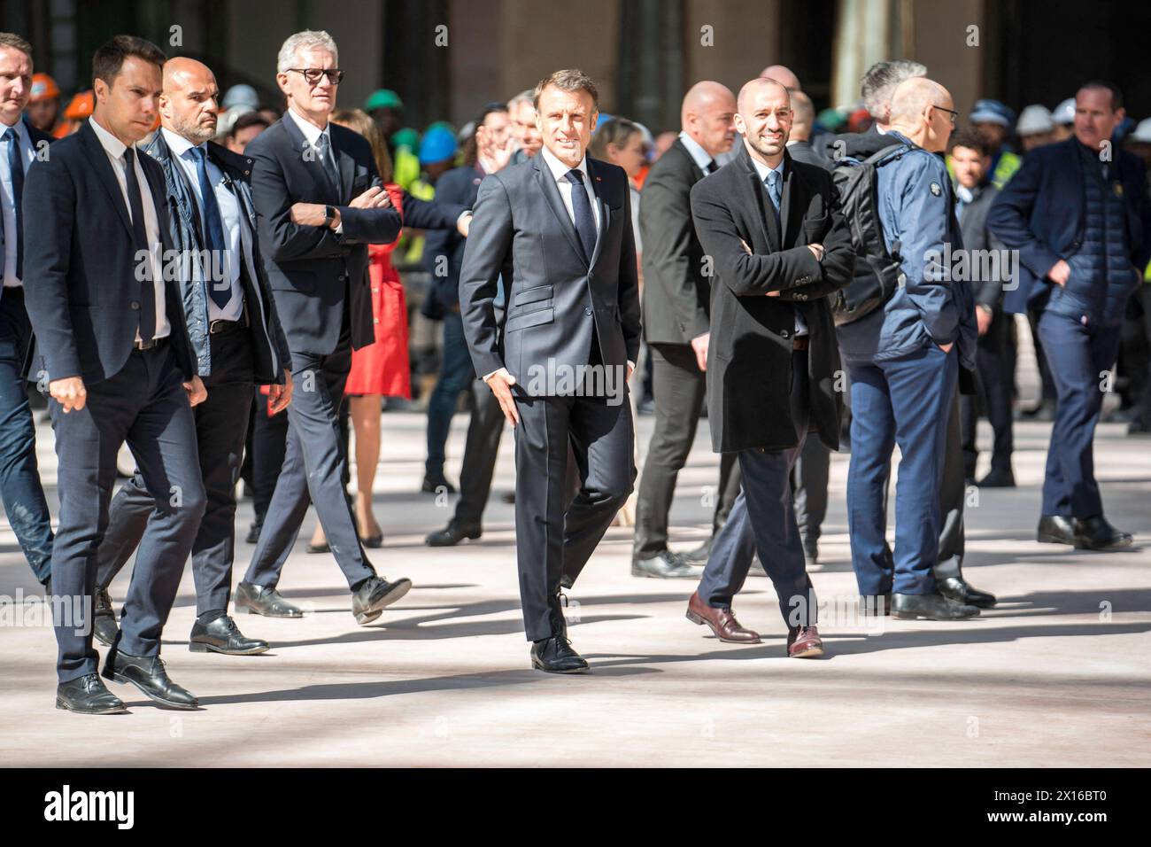 Paris, France. 15th Apr, 2024. French President Emmanuel Macron during ...