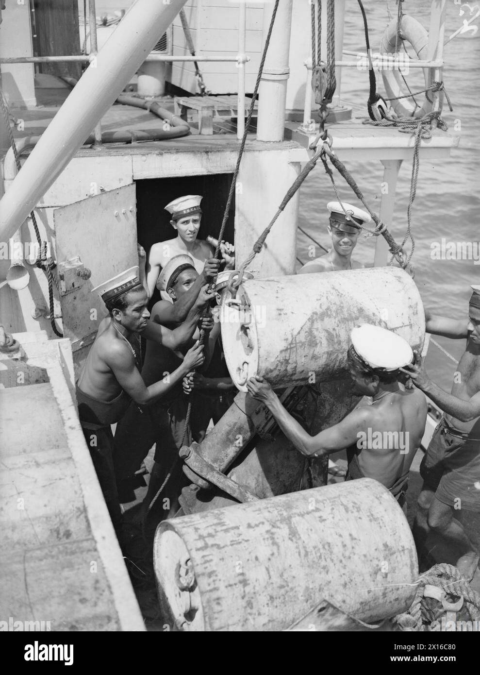 THE CEYLON RNVR ON WAR SERVICE. 1942, ON BOARD THE AUXILIARY PATROL ...