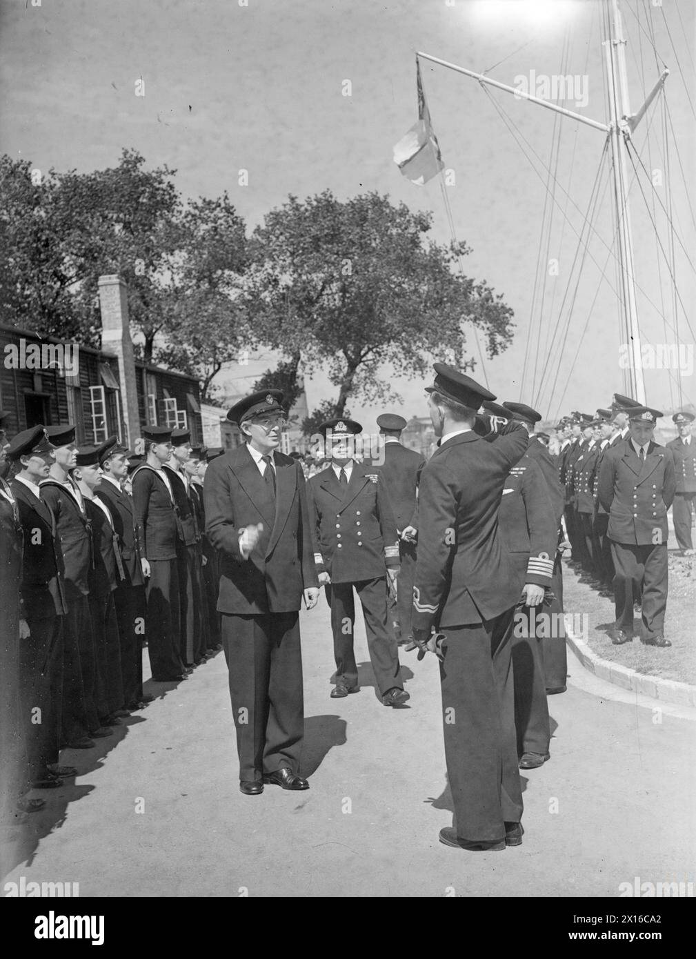 THE FIRST LORD'S TOUR. 13 JULY 1945, PORTSMOUTH, THE RT HON MR BRENDAN ...