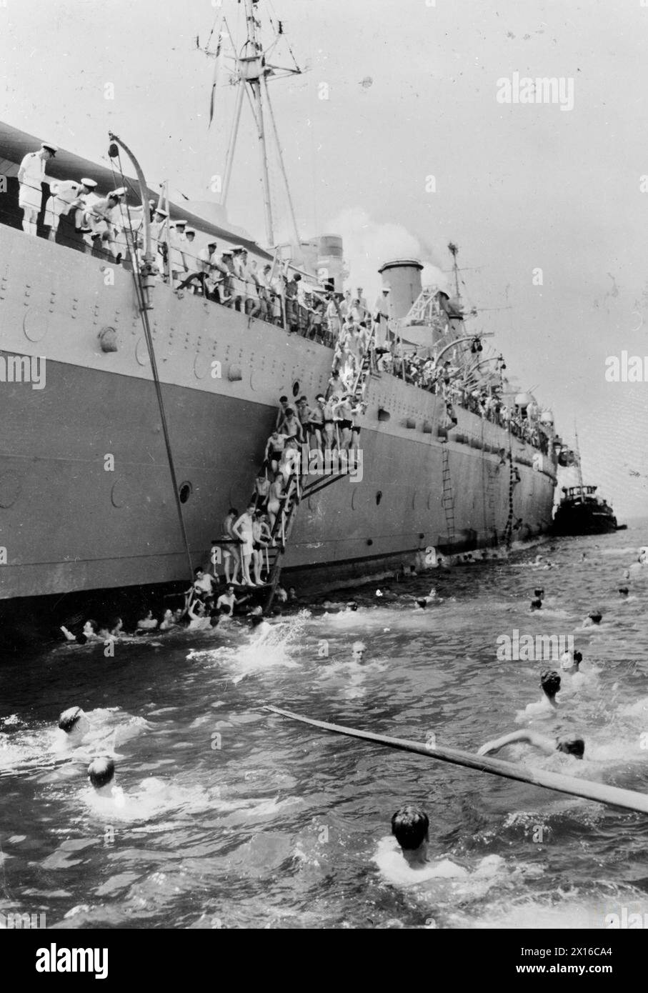 SHIPS OF THE BRITISH PACIFIC FLEET ON THE WAY TO TOKYO AND HONG KONG ...