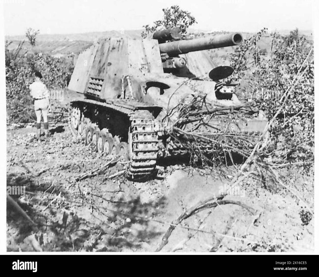 EIGHTH ARMY : VARIOUS - This German self-propelled gun, captured near ...