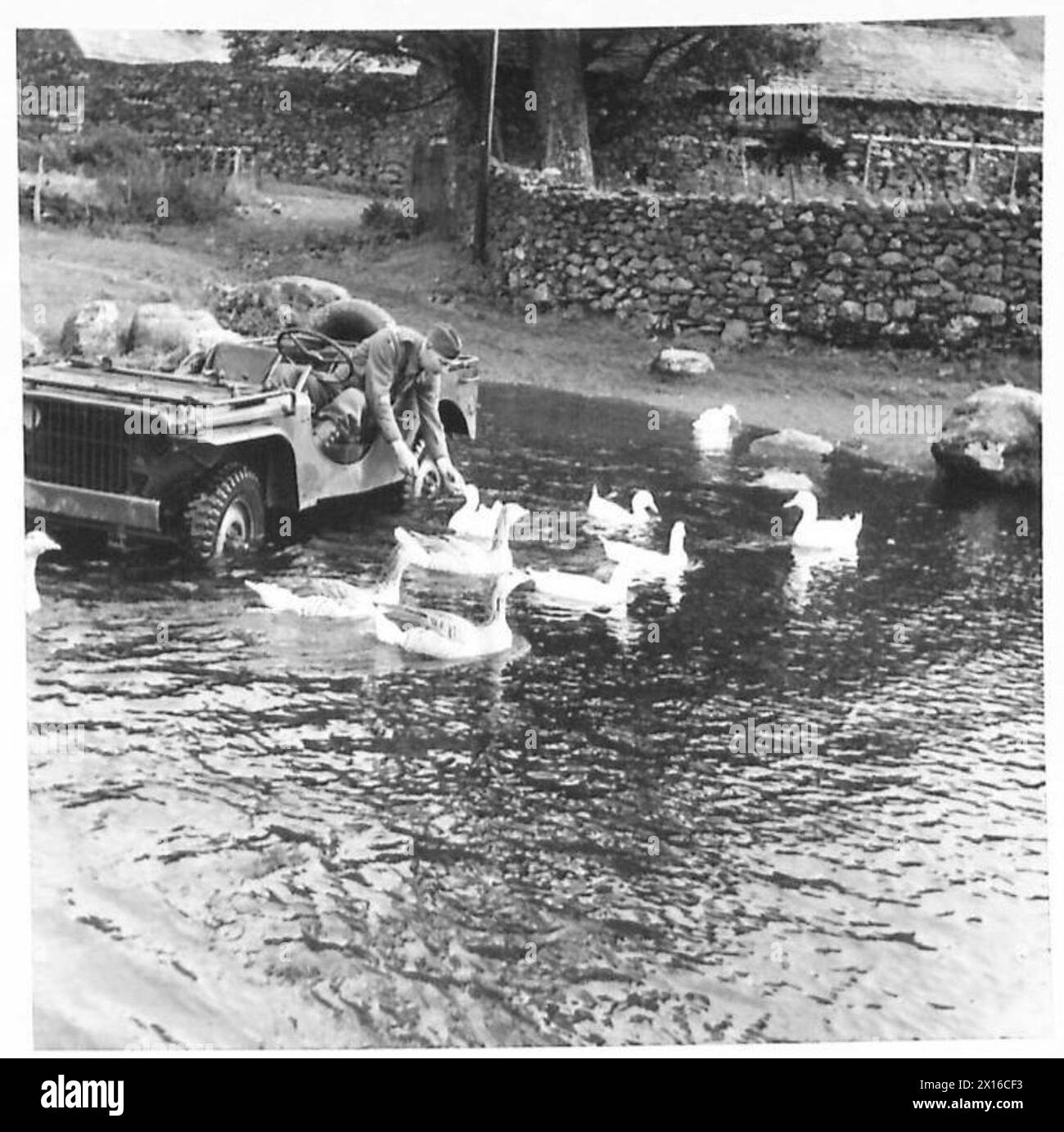 A jeep driver at the Royal Army Service Corps Driving and Maintenance ...