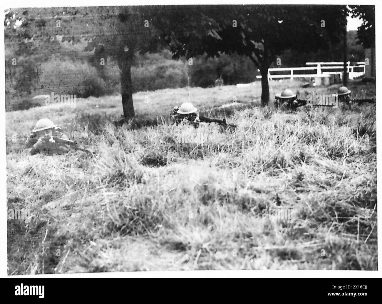 Young British Army recruits participating in field exercises ...