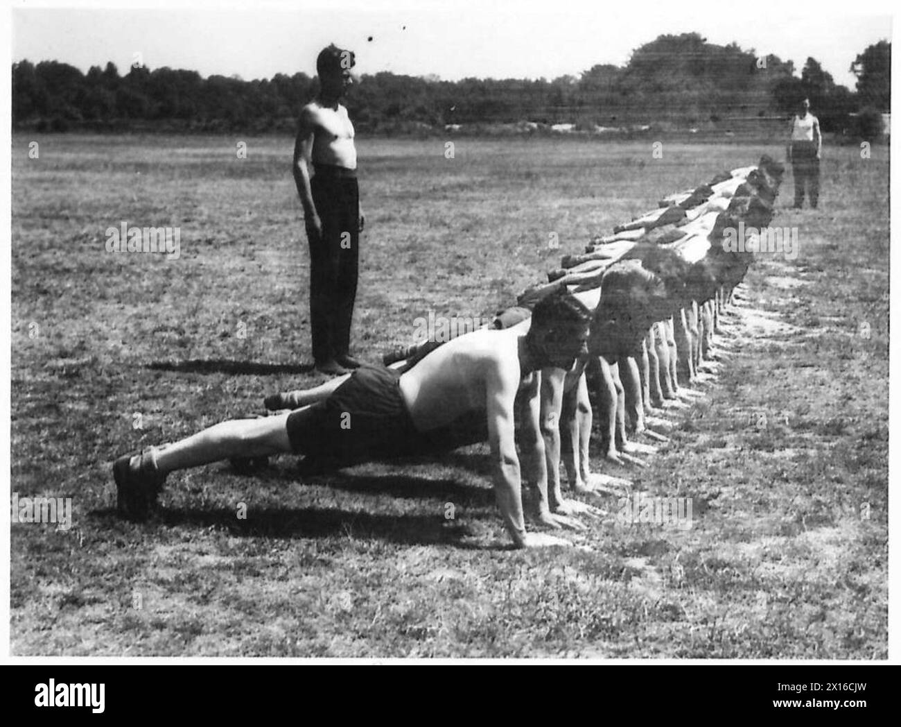 COLDSTREAM GUARDS IN TRAINING - Physical exercise British Army Stock ...