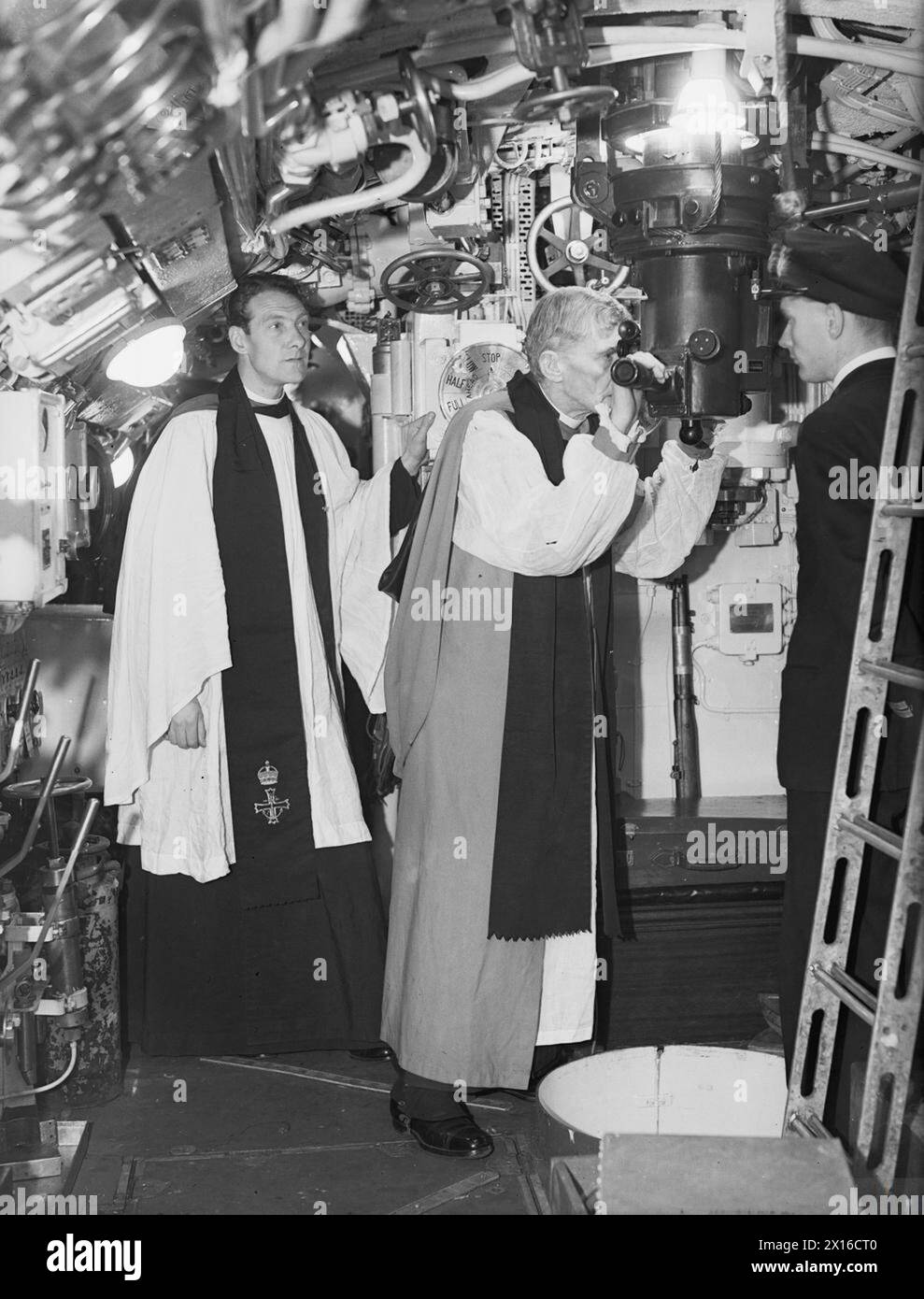 The Bishop of Liverpool, Albert Augustus David, inspected an HM ...