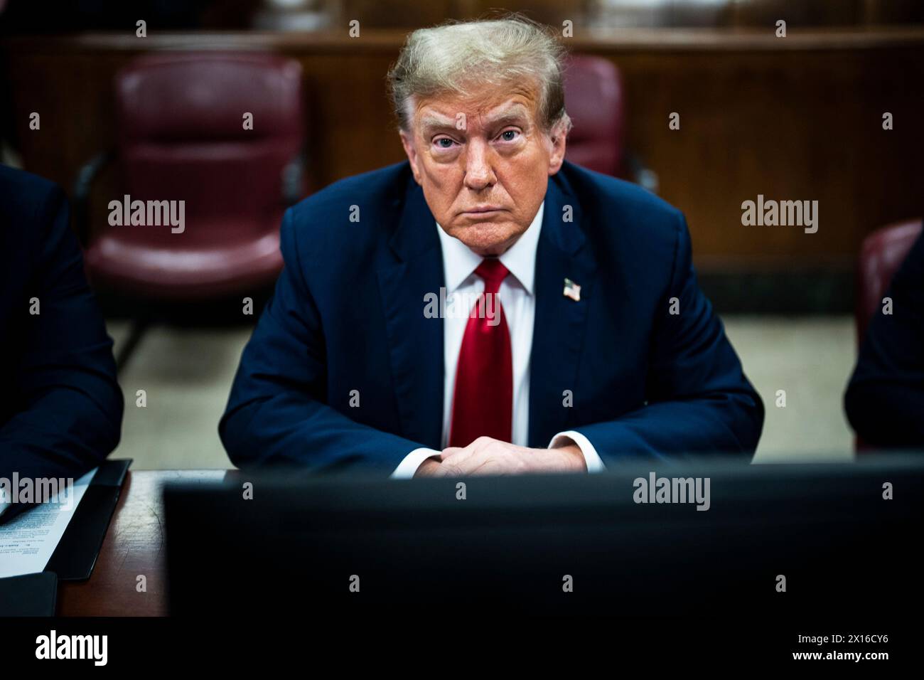 New York, United States. 15th Apr, 2024. Former President Donald Trump ...