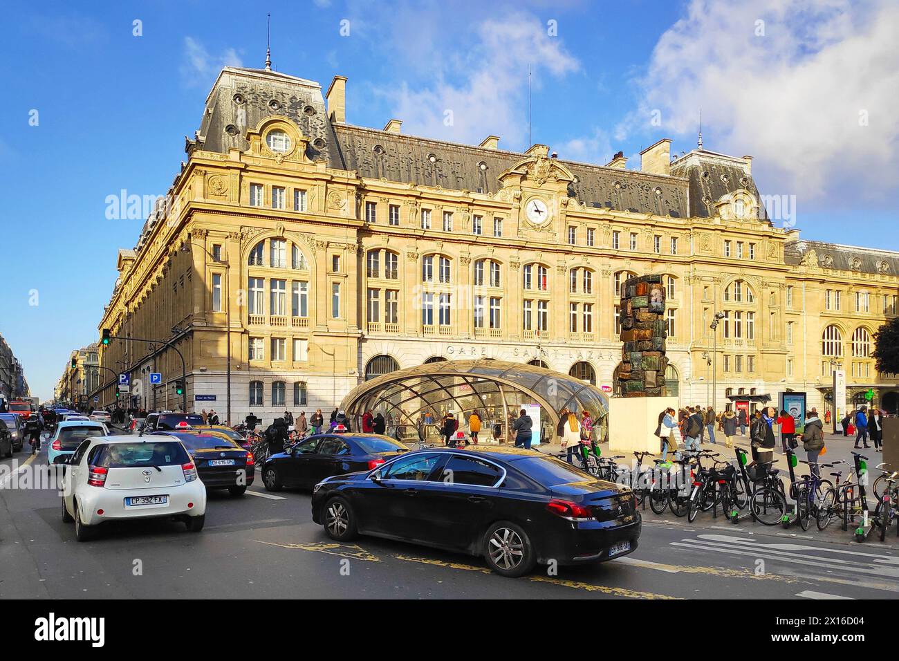 Paris, France - January 20 2020: The Gare Saint-Lazare (St Lazarus ...