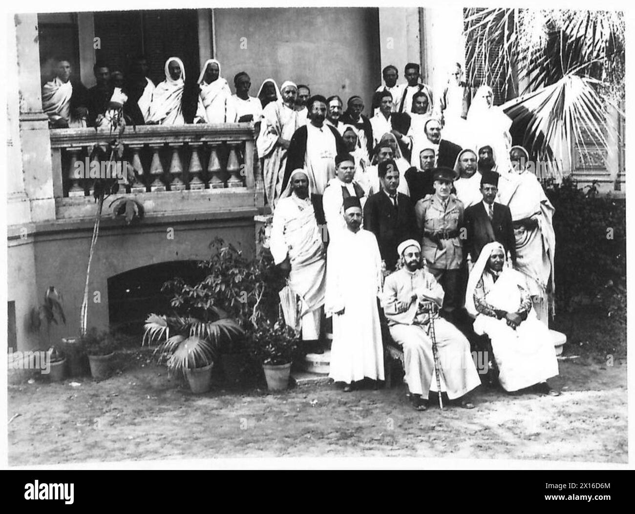 MEETING OF - - The group of Libyan Chiefs after the meeting. In the ...