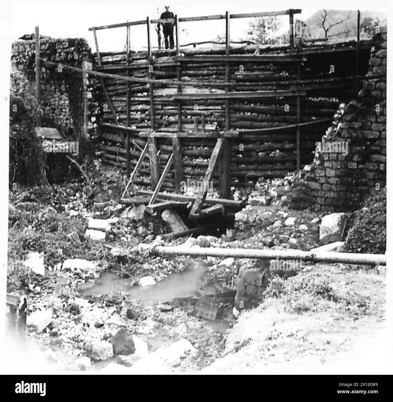 ITALY : AUTUMN FLOODS CAUSE ROAD DAMAGE - Route 6 Km.156. View from ...