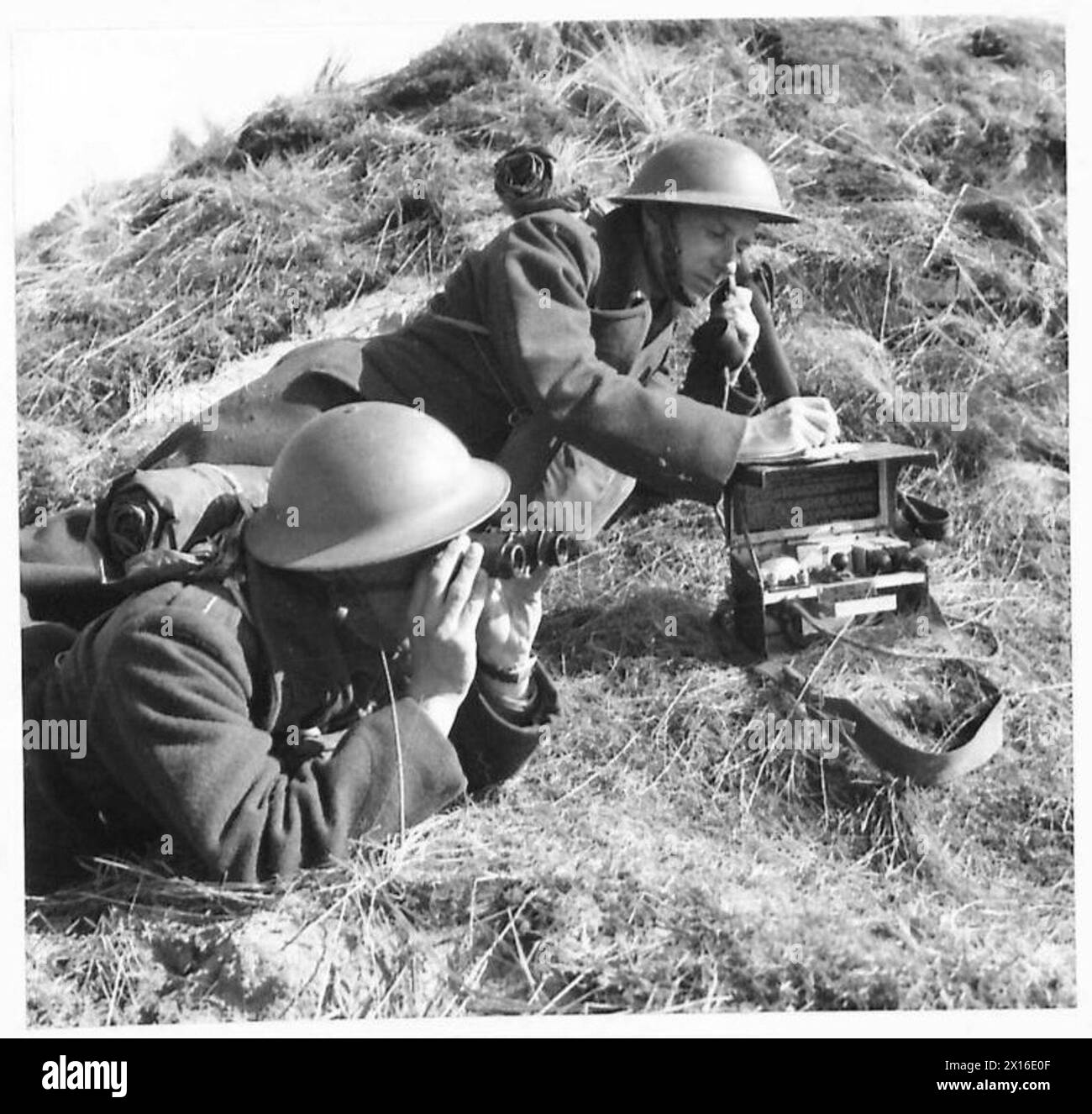 An artillery spotter and signalman of the 1st Heavy Artillery Regiment ...