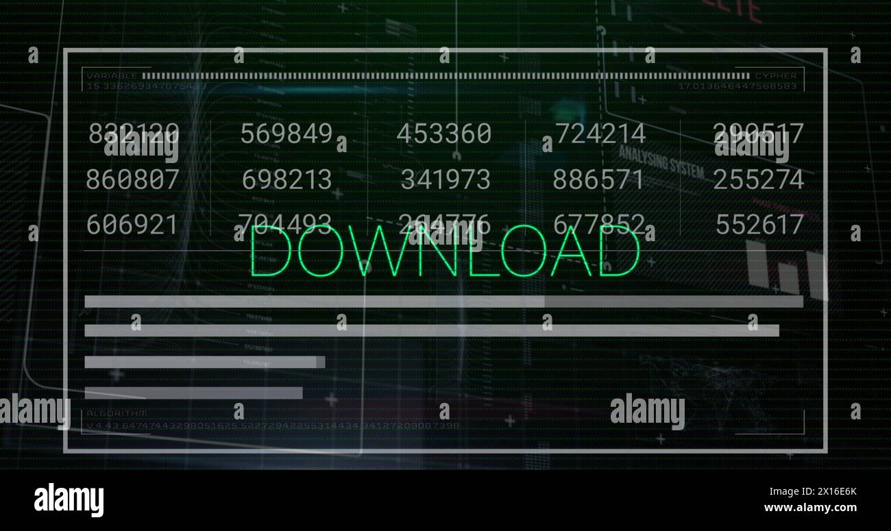 Animation download text statistics data hi-res stock photography and ...