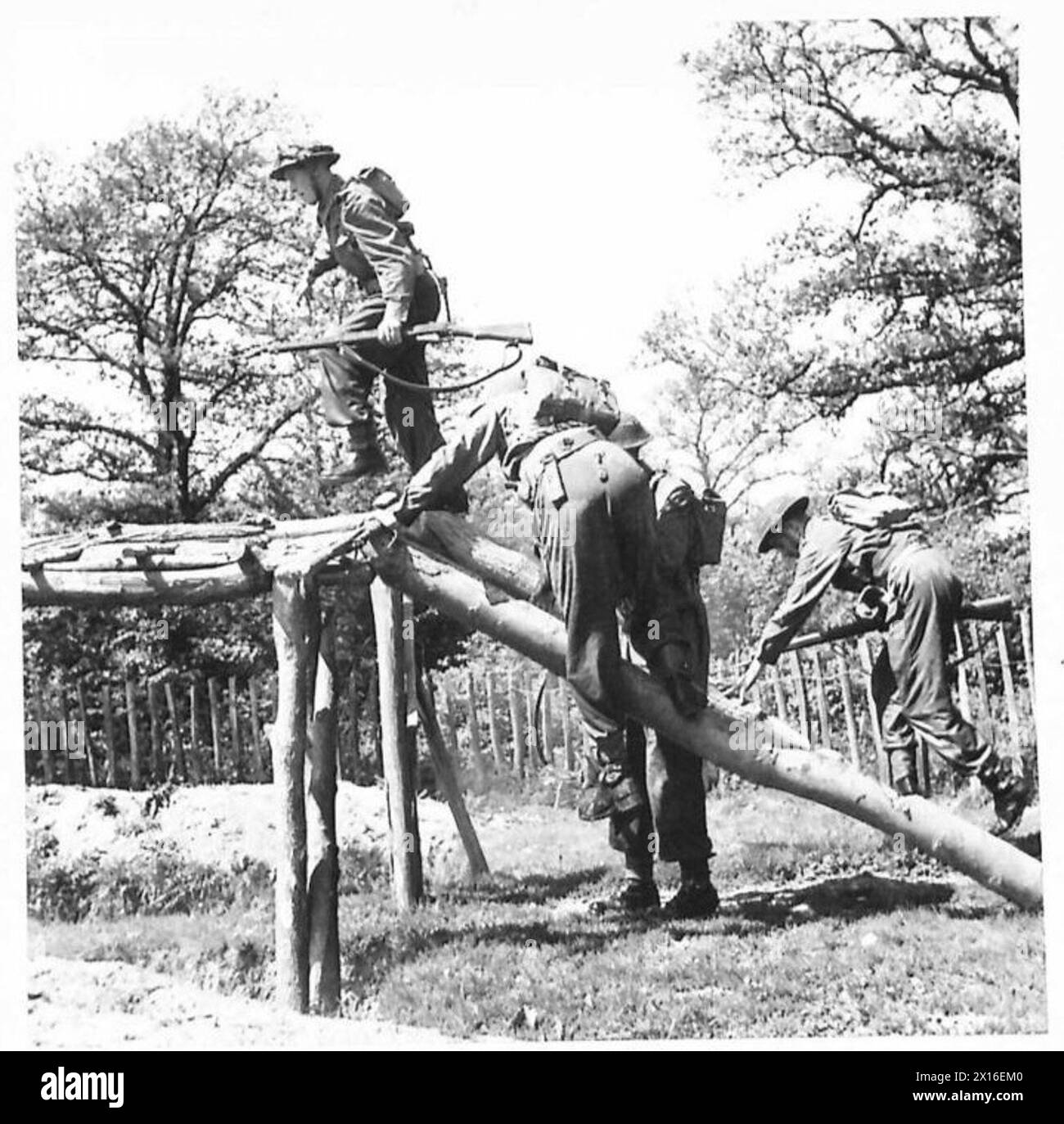 British army assault course Black and White Stock Photos & Images - Alamy