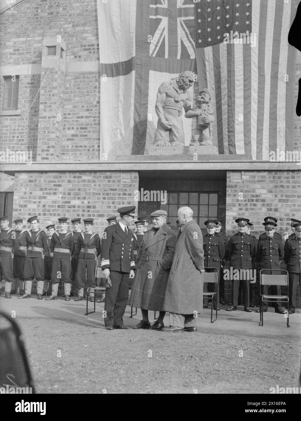 SCOTTISH SCULPTOR'S GIFT TO SERVICE CANTEEN, ROSYTH. 18 MARCH 1942 ...