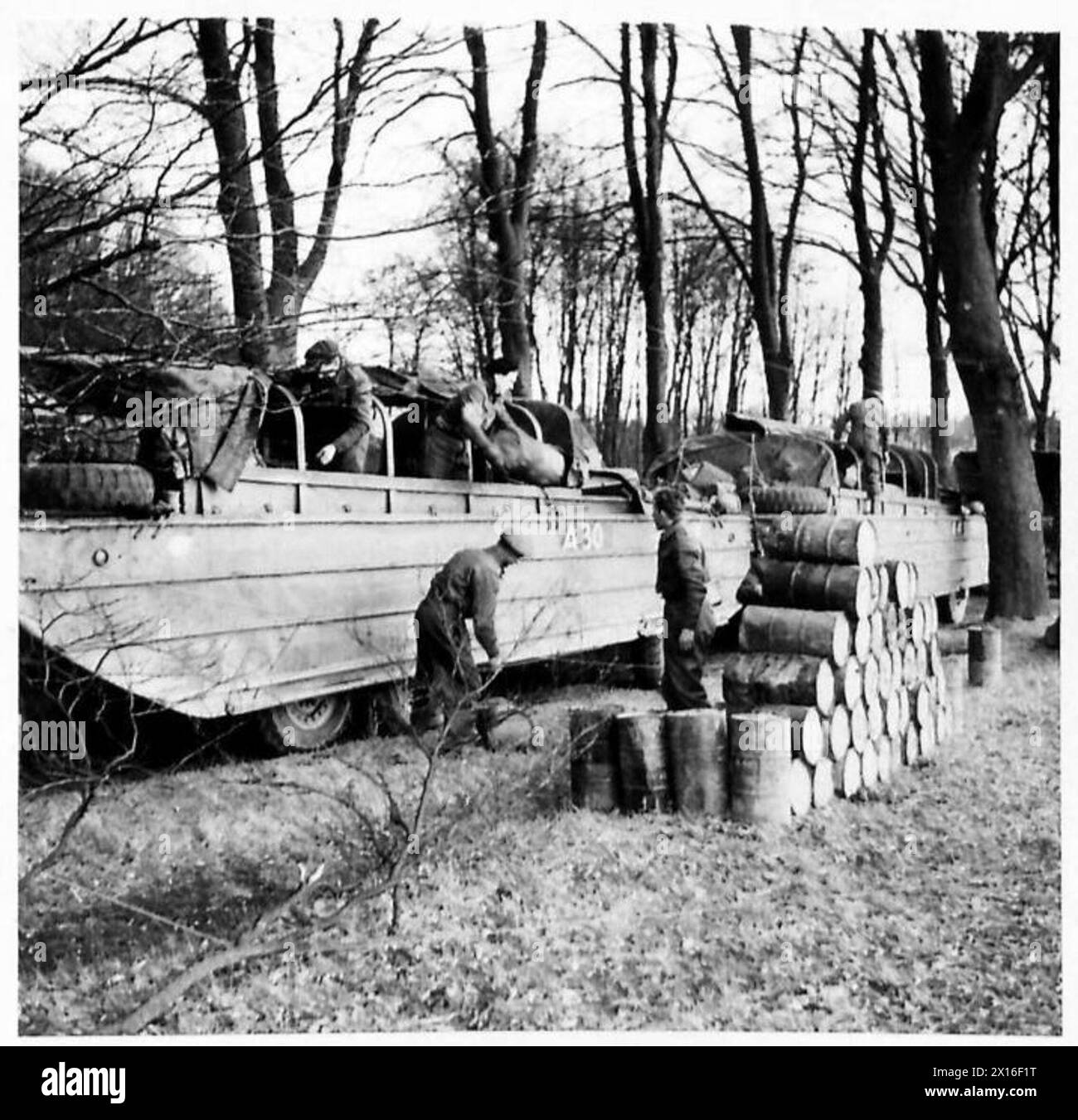 Military disaster relief operation Black and White Stock Photos ...