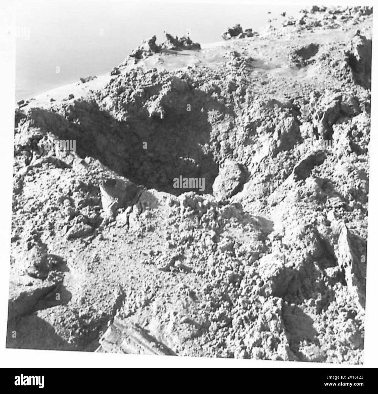 SPECIAL ASSIGNMENT FOR 79TH ARMOURED DIVISION - 75 mm shell crater in ...