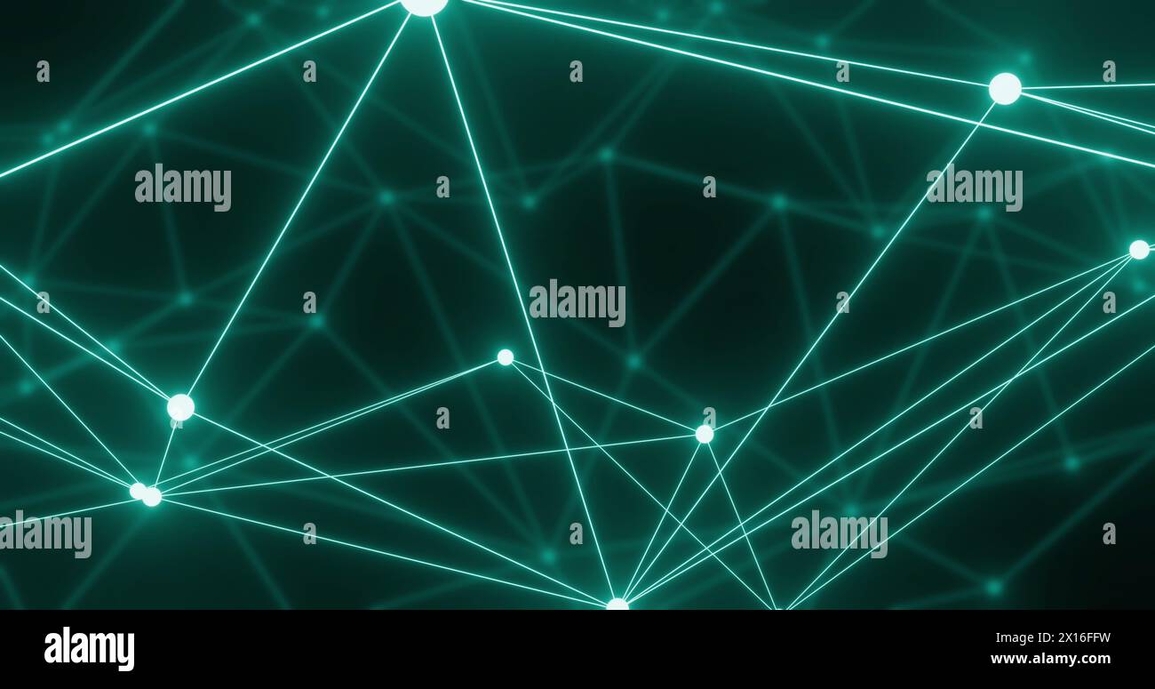 Digital animation showing network connections hi-res stock photography ...