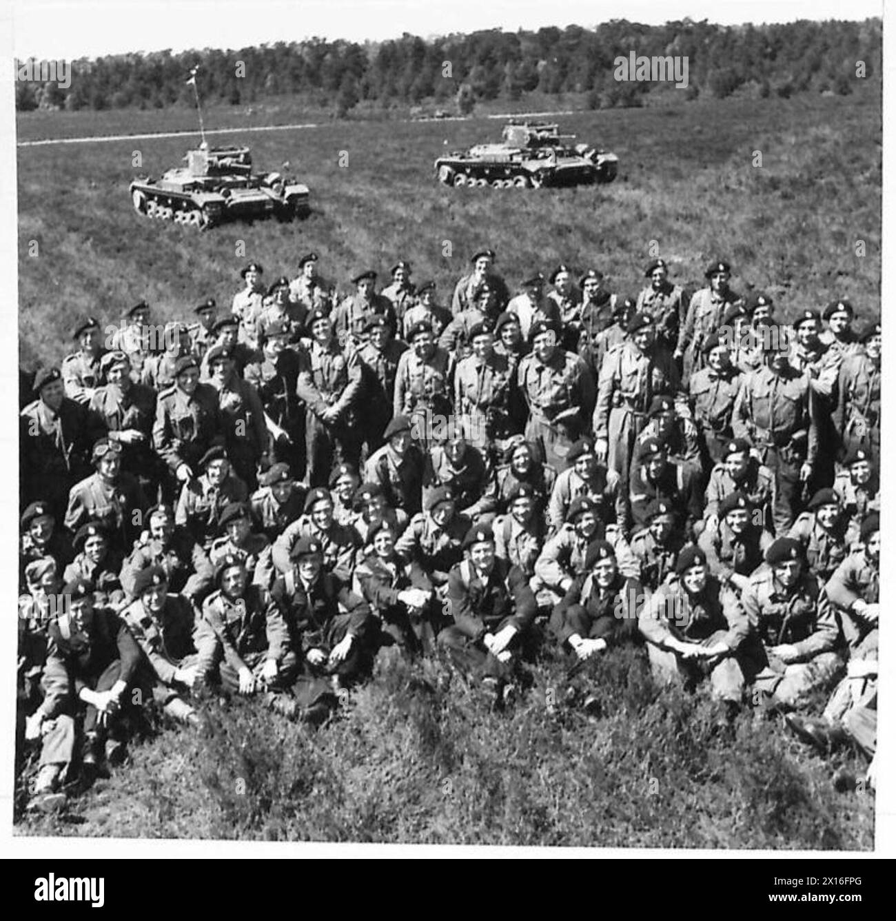Tank personnel operate the latest British tanks during army exercises ...